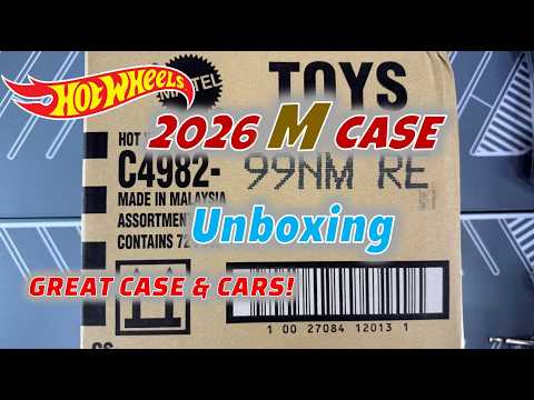 Unboxing Hot Wheels 2026 M CASE - GREAT CASE & SUPER TREASURE HUNT!