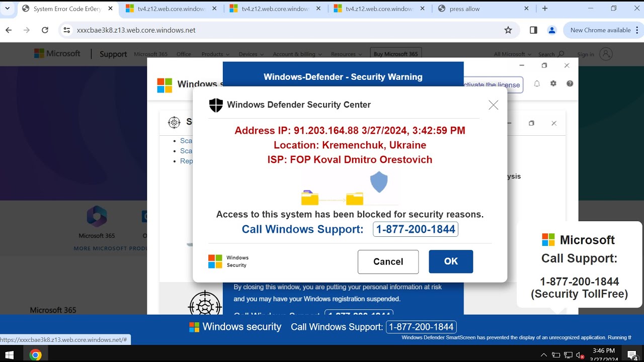 1-877-200-1844 fake Windows Support number removal video. - YouTube