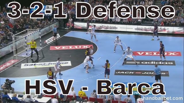 Handball 3-2-1 defense (Hsv-Barcelona final VCL 2013) - YouTube