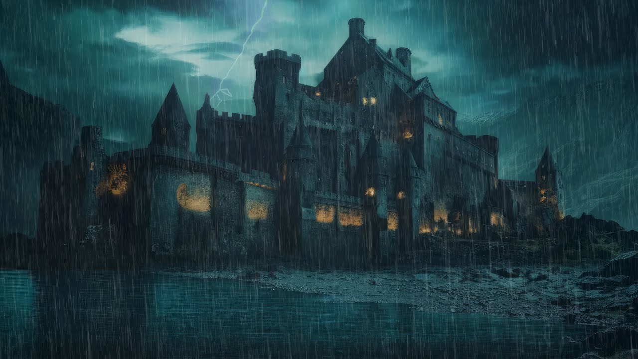 Rain Sounds for Sleeping with Old Castle and Thunder | Tired, Relax ...