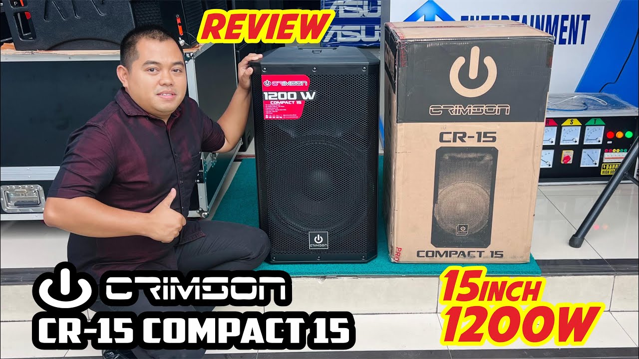 REVIEW SPEAKER CRIMSON COMPACT 15 1200 WATT - YouTube