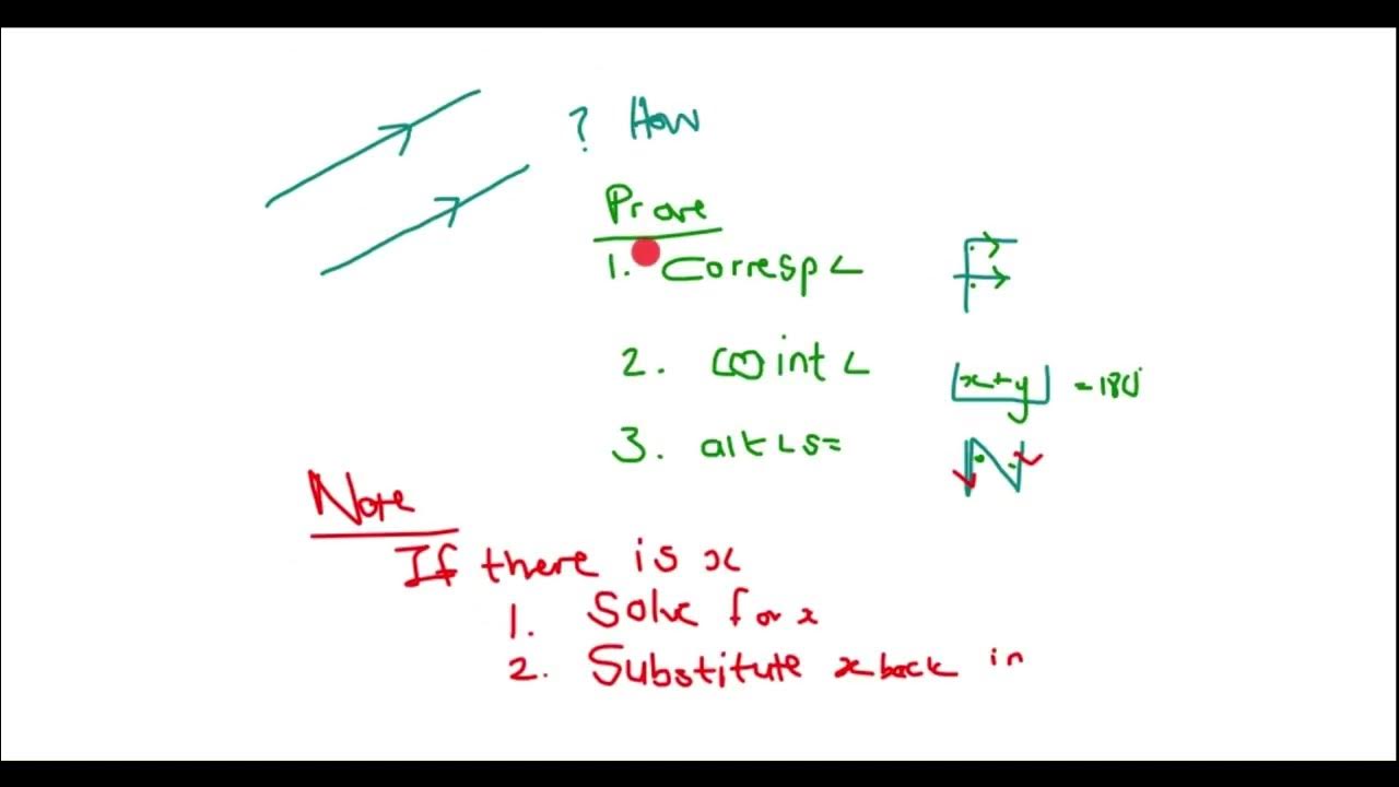 How to prove two lines are parallel - Gr8 & 9 - YouTube