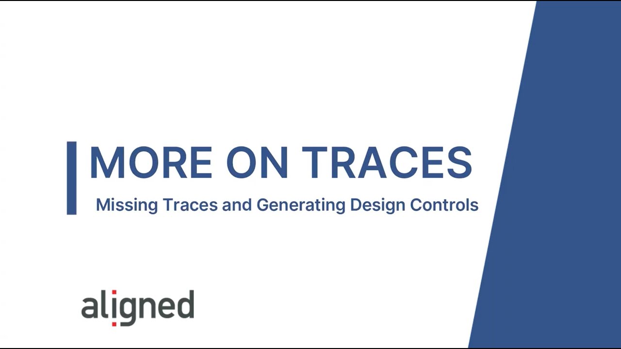 Missing Traces and Generating Design Controls in Aligned Elements - YouTube