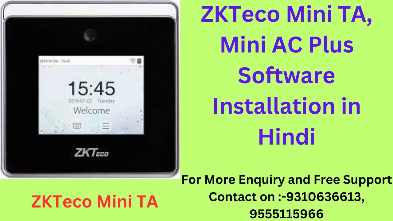 ZKteco Mini TA Software || Zkteco Mini AC Plus Software || ZKTeco ...