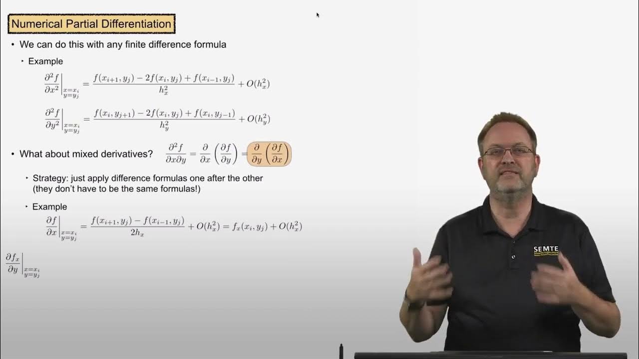 Lecture 5-7 | Partial Finite Differences | Advanced Mathematical Methods for Engineers - YouTube