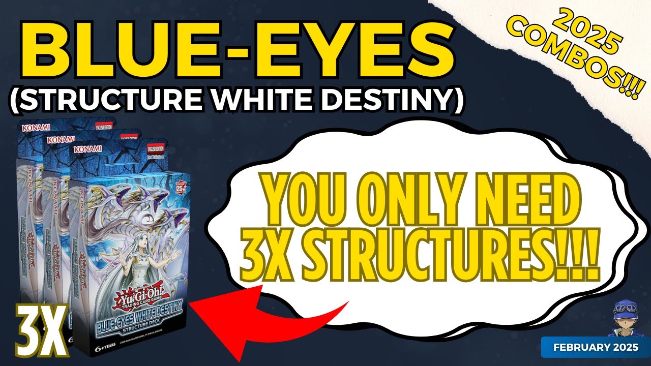 3X BLUE-EYES STRUCTURE WHITE DESTINY DECK 2025 COMBOS! [COMBO VIDEO ...