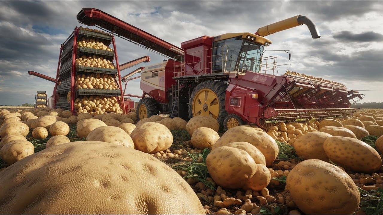 Millions of Tons of POTATOES are Harvested by High-Tech Harvesters ...