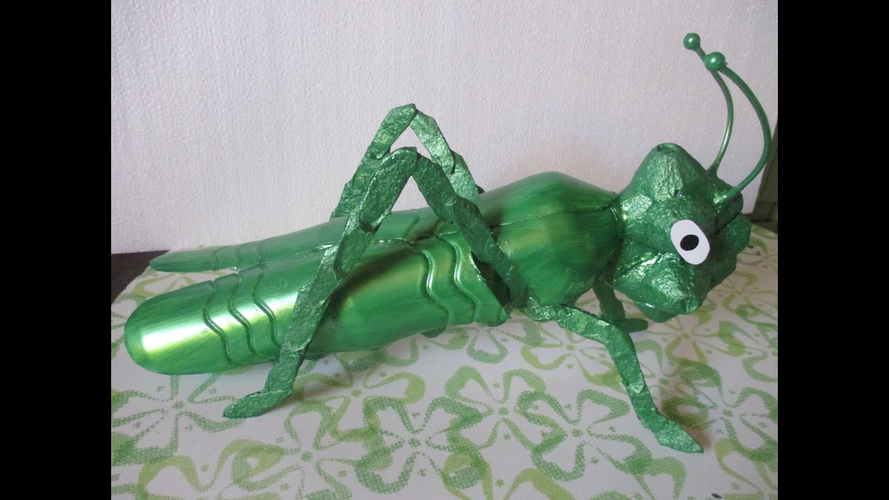 TRABAJO 7:Como hacer un Saltamontes en material reciclado!!!! - YouTube