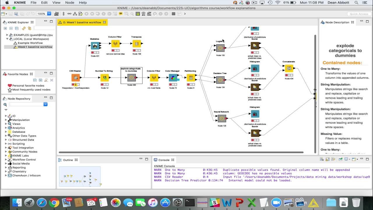 Importing your First KNIME Workflow and loading a CSV file - YouTube