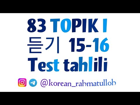 04. 83-Topik I * 듣기 15-16 tahlili - YouTube