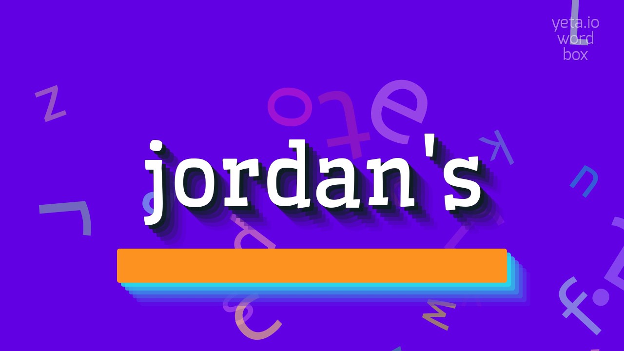 How to say "jordan's"! (High Quality Voices) - YouTube
