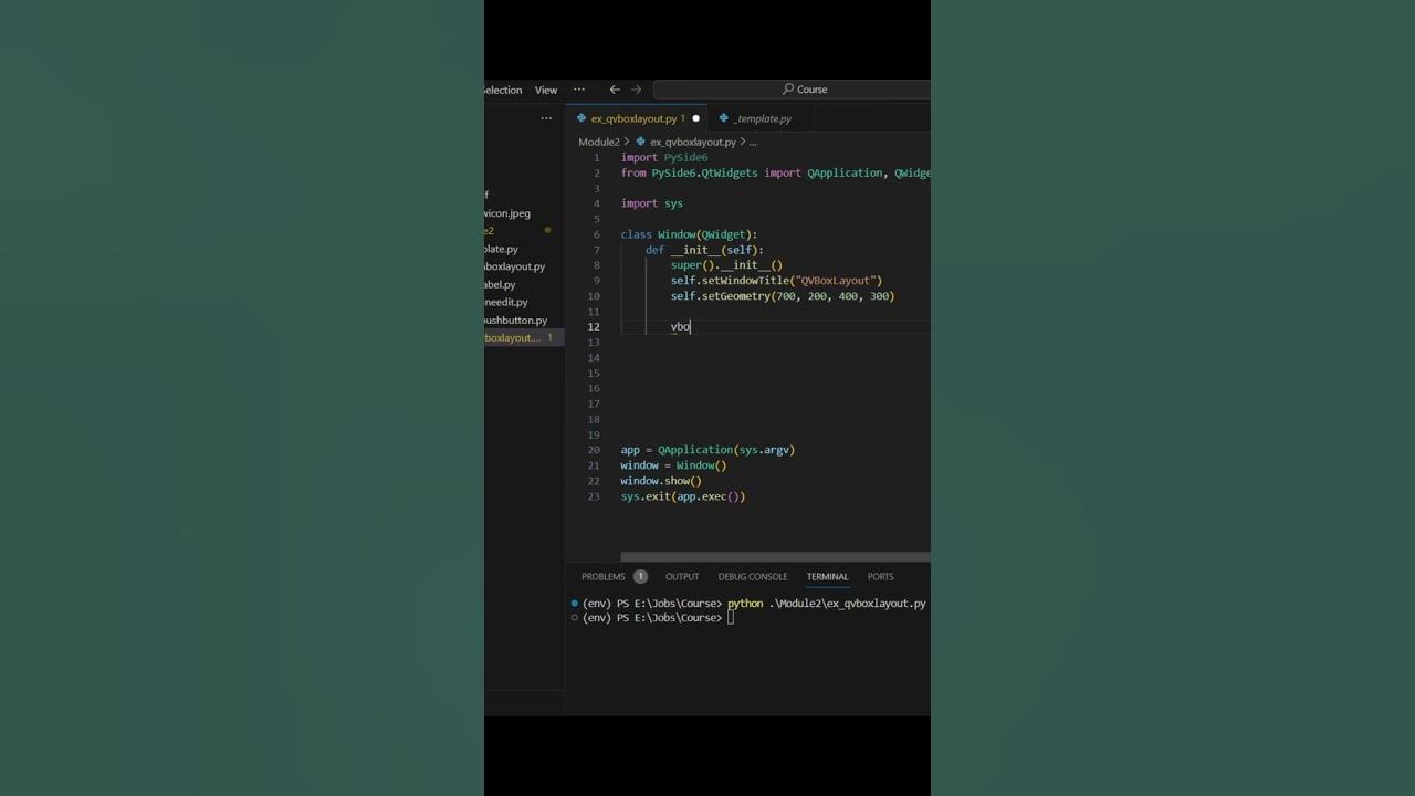 PySide6 Tutorial: QVLayouts #python #pyside6 #makeiteasy #coding #trending - YouTube