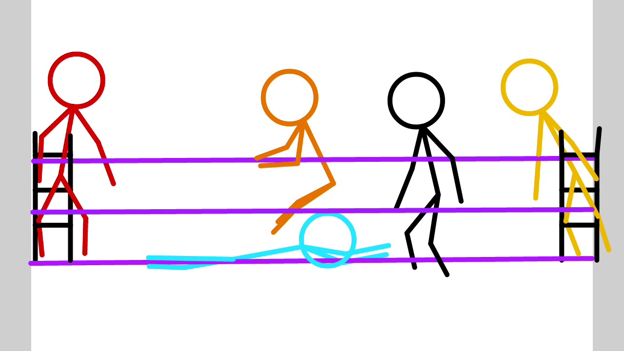 Stick fight wwe - YouTube