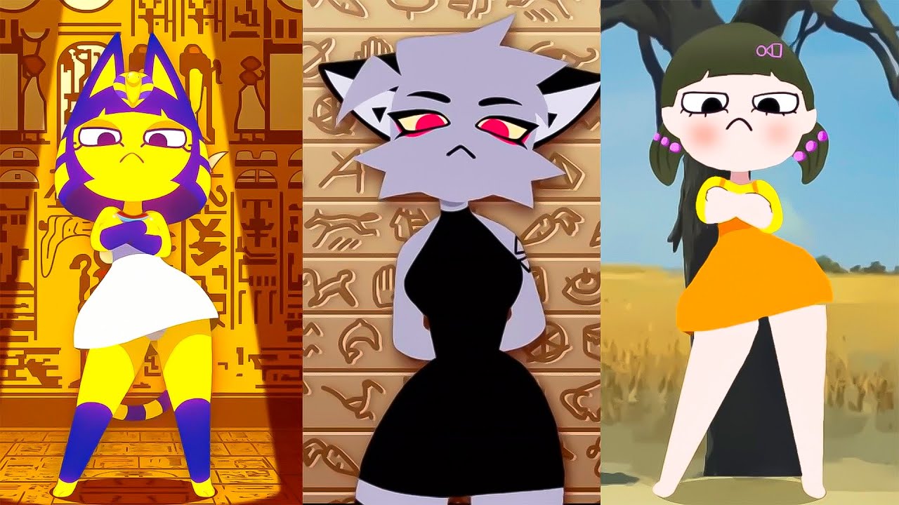 Ankha Vs Saturn Cat Vs Squid game Dance Battle #ankha #squid game # ...