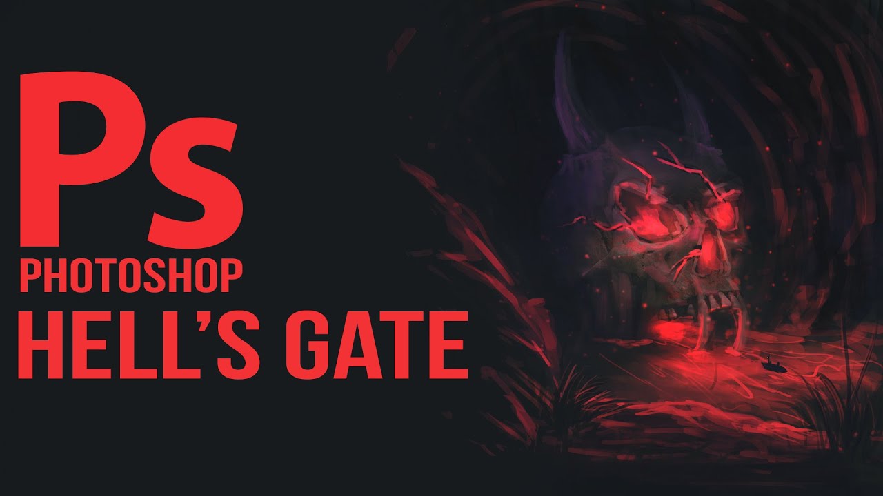 Hell's gate concept art in Photoshop CC #fantasy - YouTube