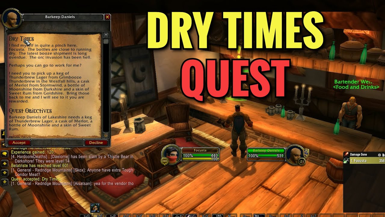 Dry Times Quest (WoW Classic) - YouTube