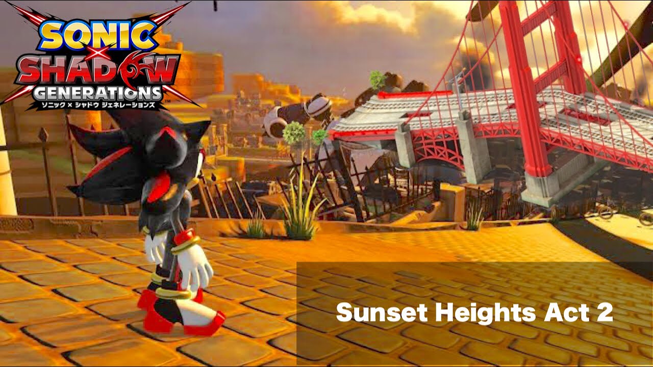 SONIC X SHADOW GENERATIONS OST - Sunset Heights: Act 2 (Red Gate Bridge ...