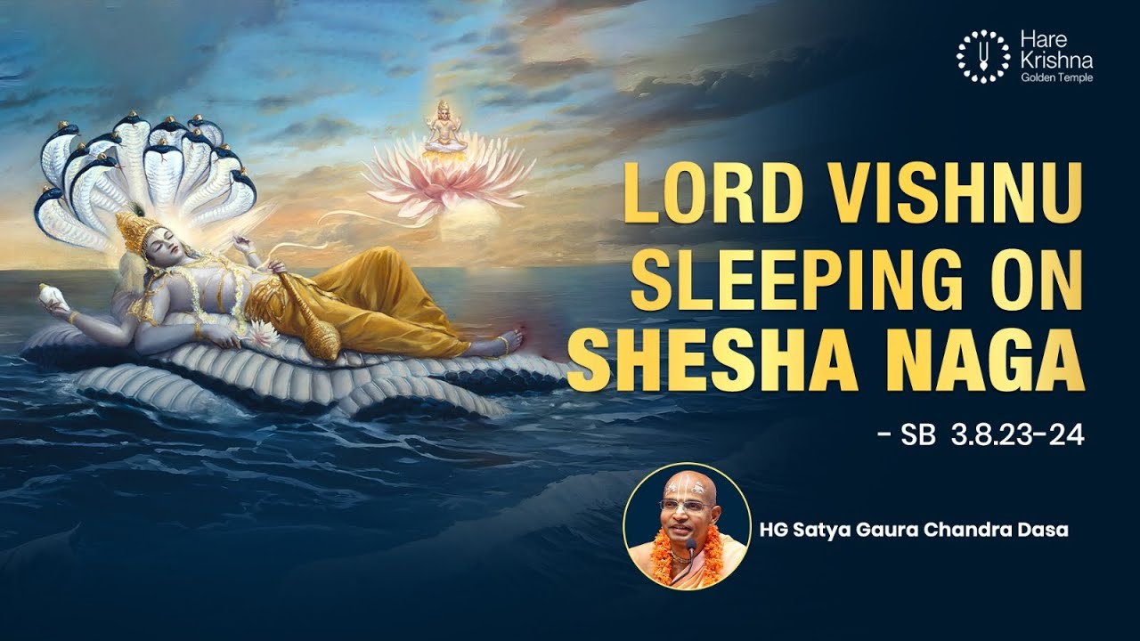 Lord Vishnu Sleeping on Shesha Naga | SB 3.8.23-24 | HG Satya Gaura ...
