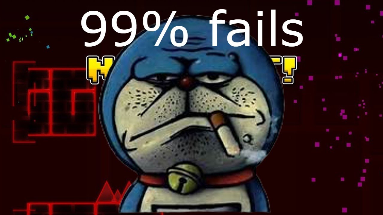 4 minutes and 41 seconds of Geometry Dash 99% Fails - YouTube