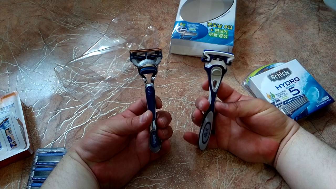 Schick Hydro 5 и Gillette Fusion - YouTube