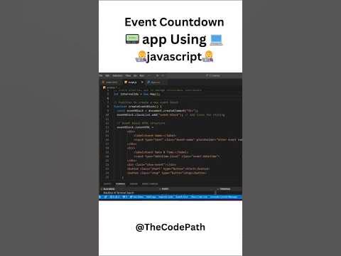 Event Countdown App Using #JavaScript || #website #javascriptprojects #coding #js #programming # ...