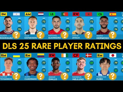 DLS 25 | New Rare Players Ratings in Dream League Soccer 25 - YouTube