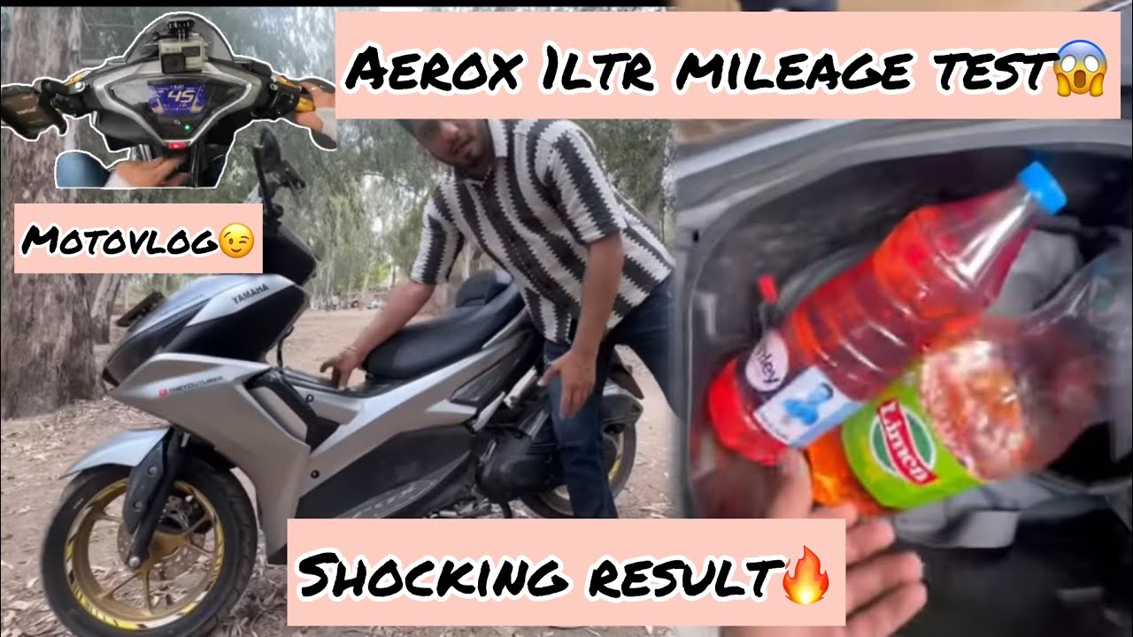 Yamaha Aerox 1 litre mileage test! Kitna deti h 3? Kmpl🔥 petrol pada ...