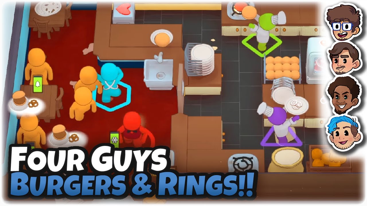 Four Guys Burgers & Rings! | PlateUp! 4 Player Co-Op | ft. The ...