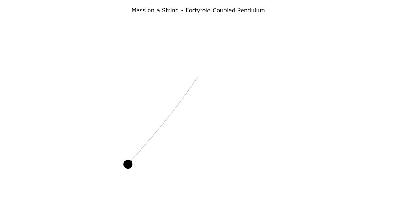 Twenty Double Pendula Coupled to Simple Pendulum - Numerical Simulation - YouTube