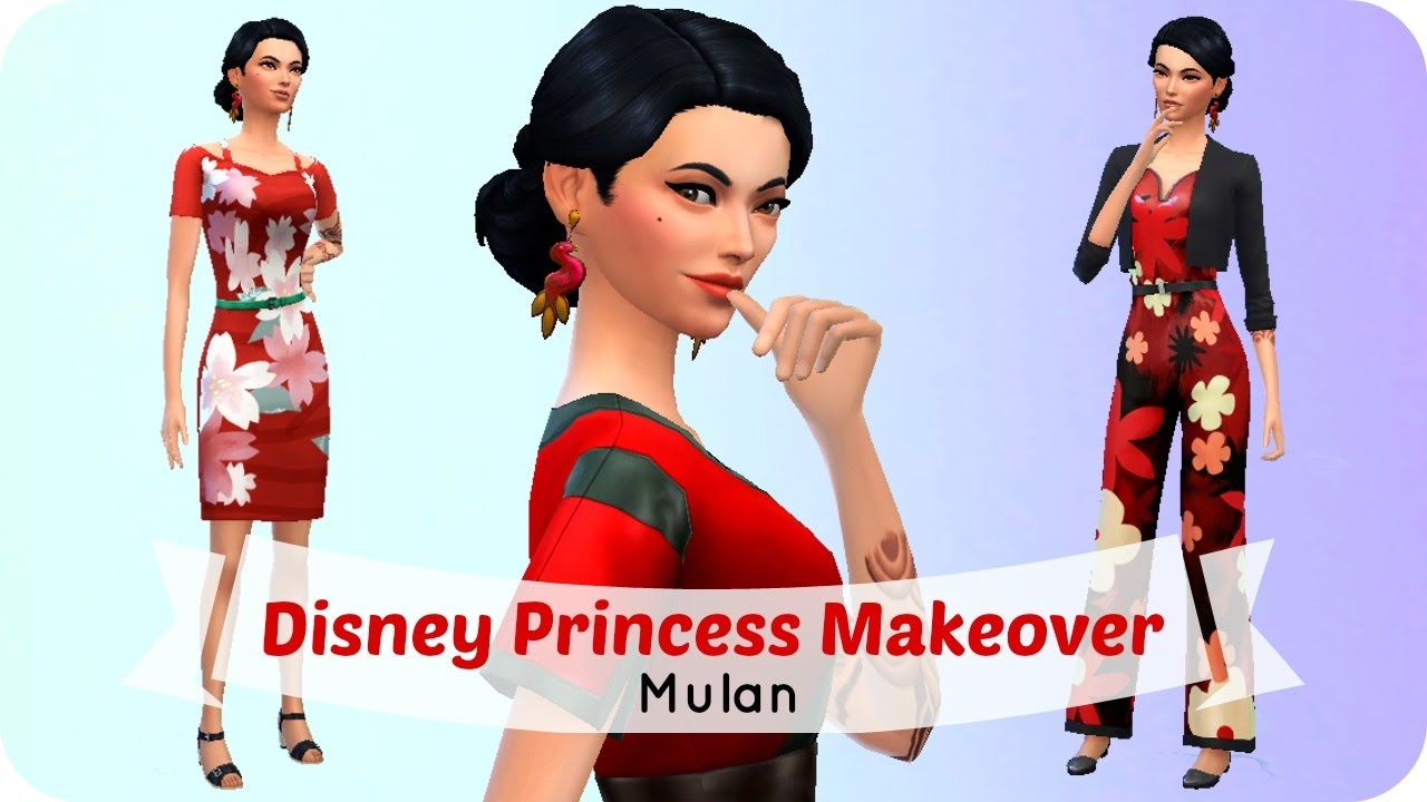 Disney Princess Makeover | Mulan | Sims 4 Create A Sim - YouTube