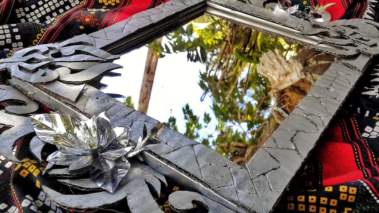 DIY glam mirror using cardboard |diy glam mirror 2020(step by step ...