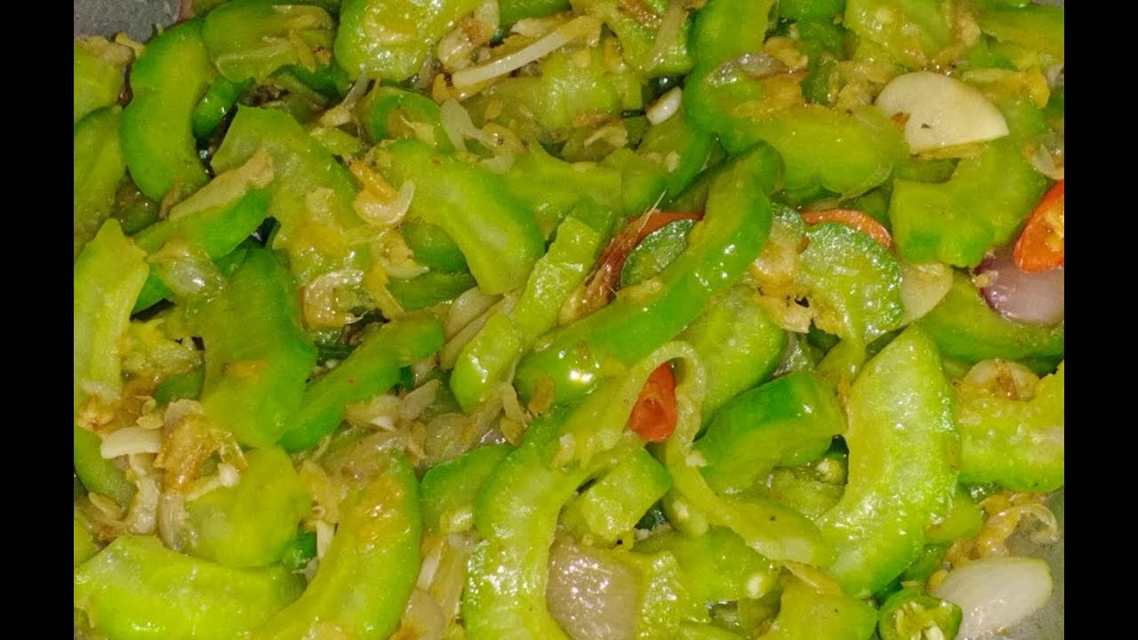 Peria goreng udang geragau simple - YouTube