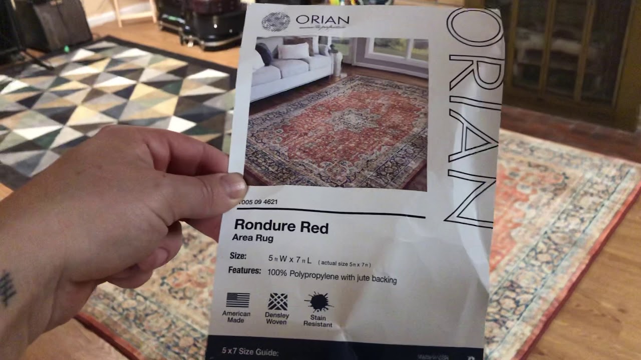 Orian Rugs Rondure Red Indoor 5 ft. x 7 ft. Area Rug - YouTube
