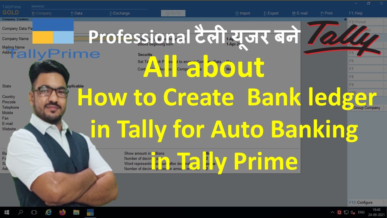 How To Create Bank Ledger In Tally Create Bank Ledger In Tally ERP9 How To Create Bank Ledger In Tally Create Bank Ledger In Tally ERP9
