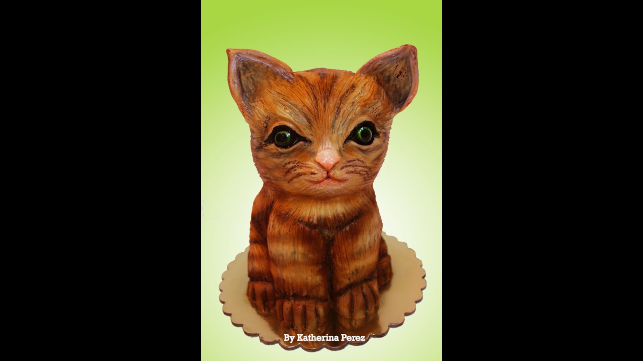 TORTA GATO 3D / 3D CAT CAKE - YouTube