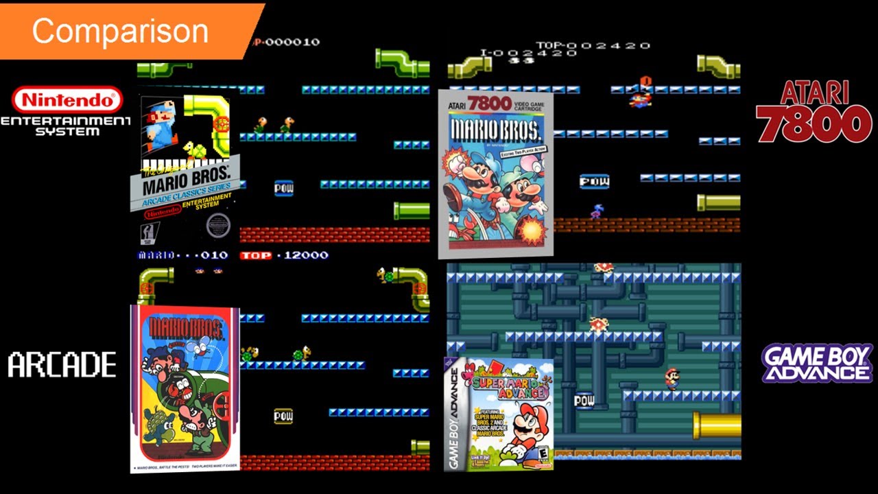 Mario Bros classic (NES vs Atari 7800 vs Arcade vs GBA) comparison ...