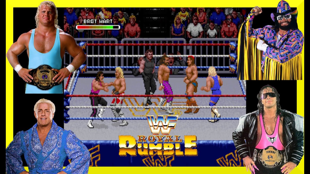 WWF Royal Rumble SNES 1993 Full Match - Bret Hart - YouTube