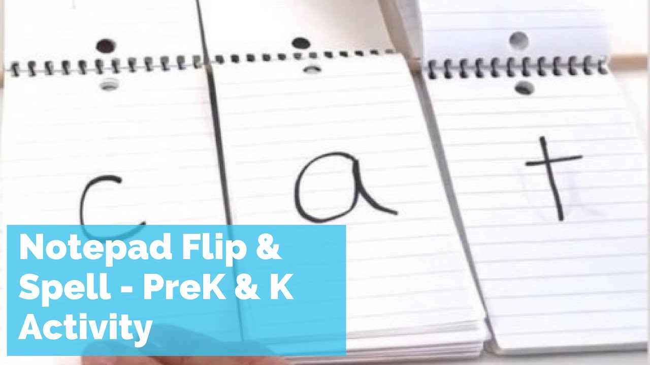 Kindergarten Spelling Activity | notepad Flip and Spell Word Family ...
