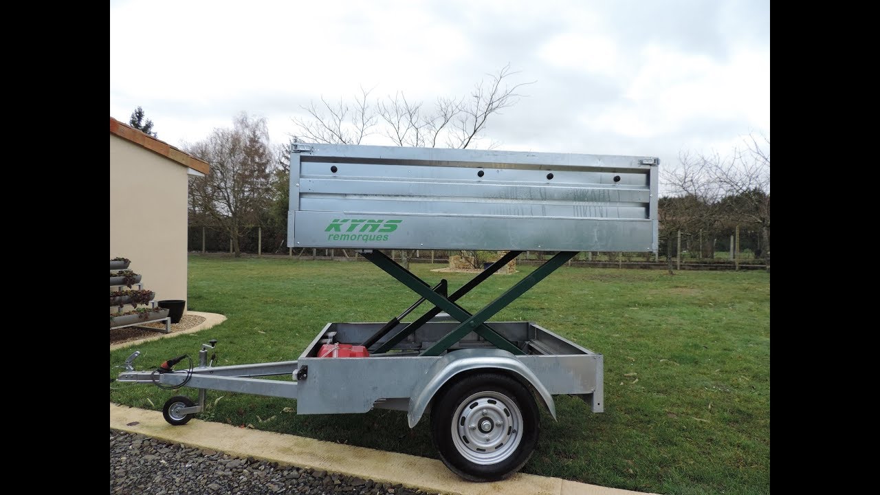 Remorque innovante motorisée 750Kg pour un déchargement sans effort ...