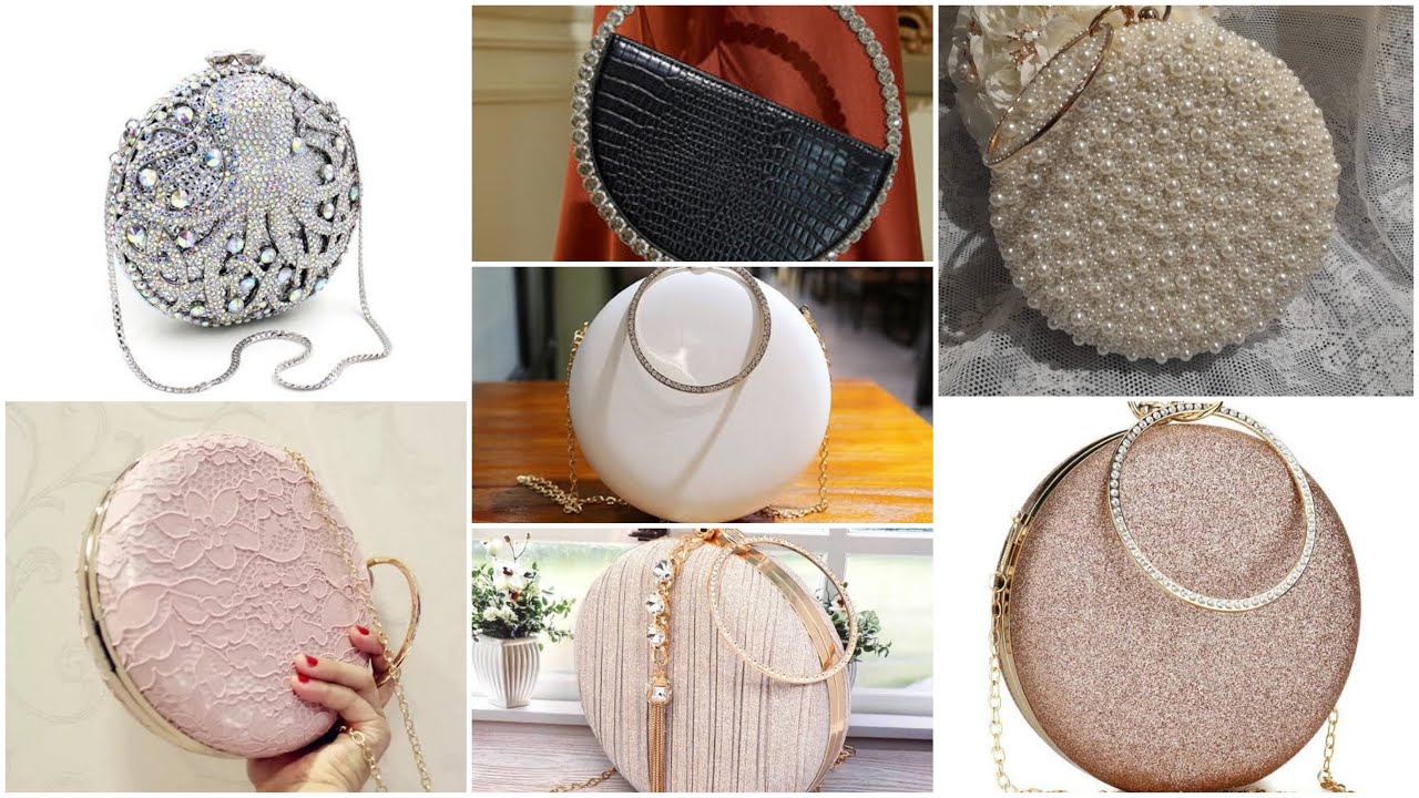Round Clutch Designs || Flower Round Clutch Bags || New Style Clutch ...