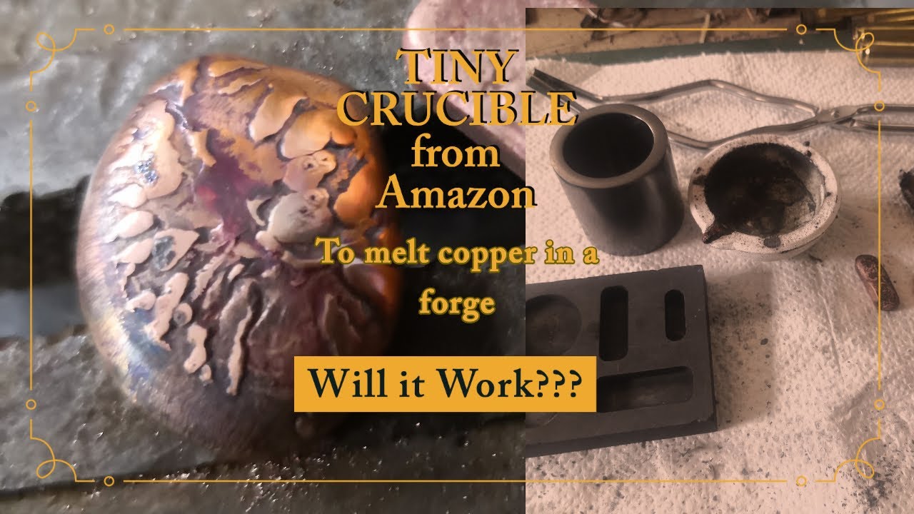 Cheap Amazon Crucible in a gas forge to melt and pour copper?? - YouTube