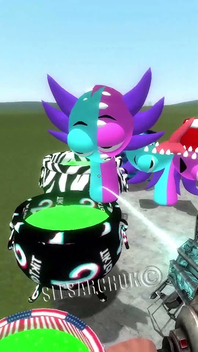 ALL SIZE SEMI HEMI ZIP CASI SPRUNKI SONG OC PHASE 3 VS CAULDRON TOXIC DIFFERENT COLORS in Gmod ...