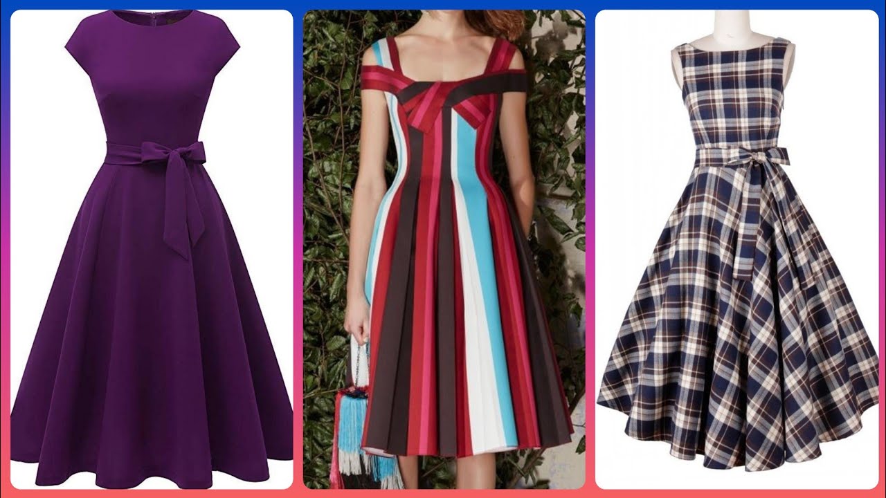 most demanding gorgeous and ravishing girls knee length skater Frock ...