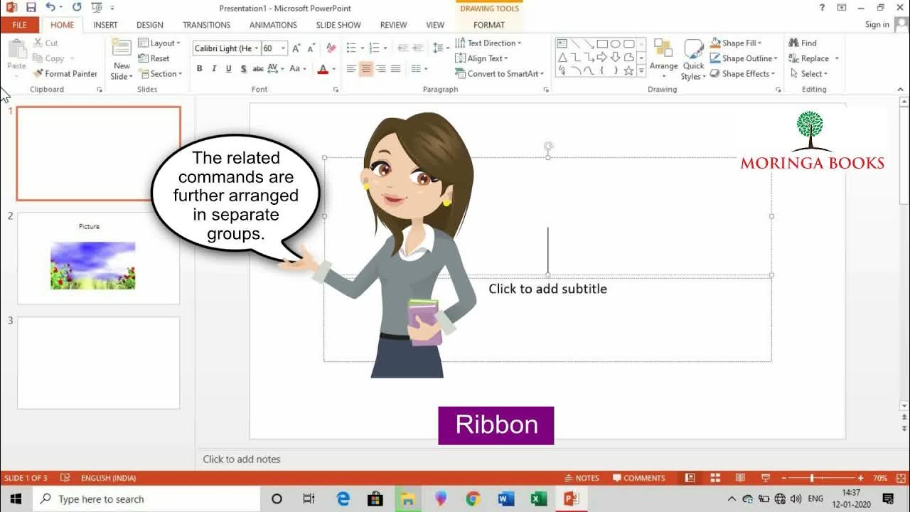 MS PowerPoint 2013 - Components of MS PowerPoint Window in MS ...