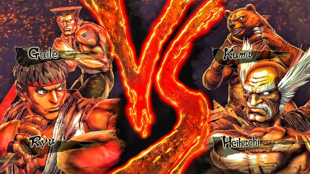 Ryu, Guile vs Heihachi, Kuma Insane Tag Team Street Fight - Street ...