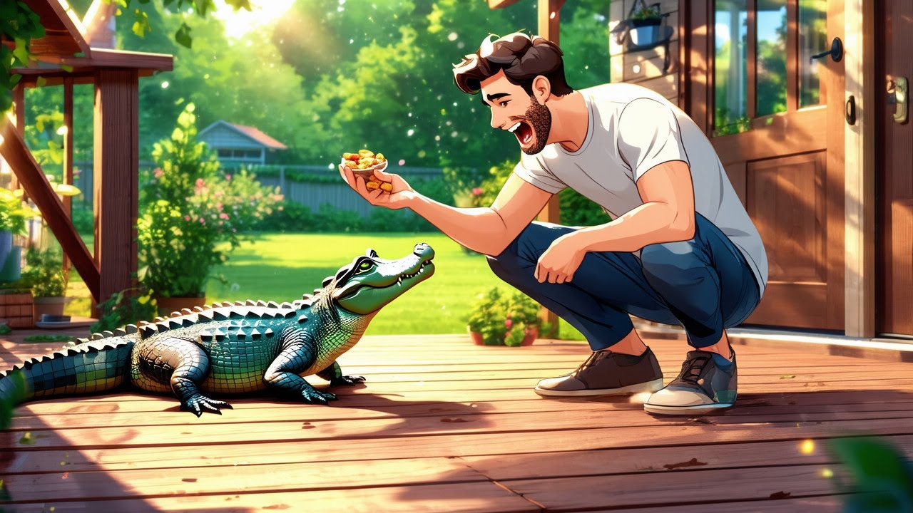 Friendly Pet Gator - YouTube