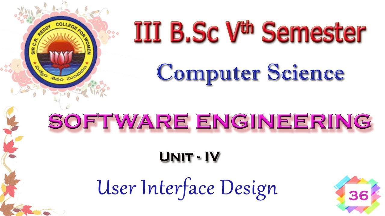 36. III BSc 5th Sem - Computers - Software Engineering - Unit 4- User ...
