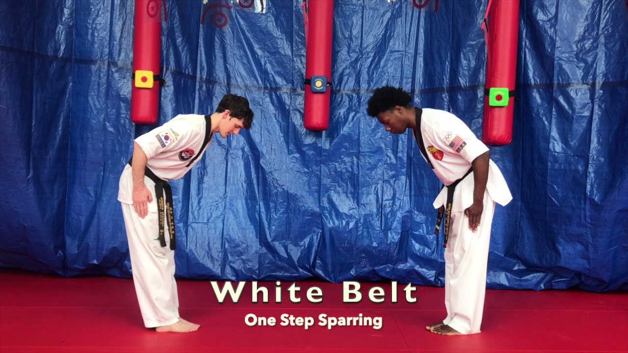 White Belt One Step Sparring #1,2,3 - YouTube
