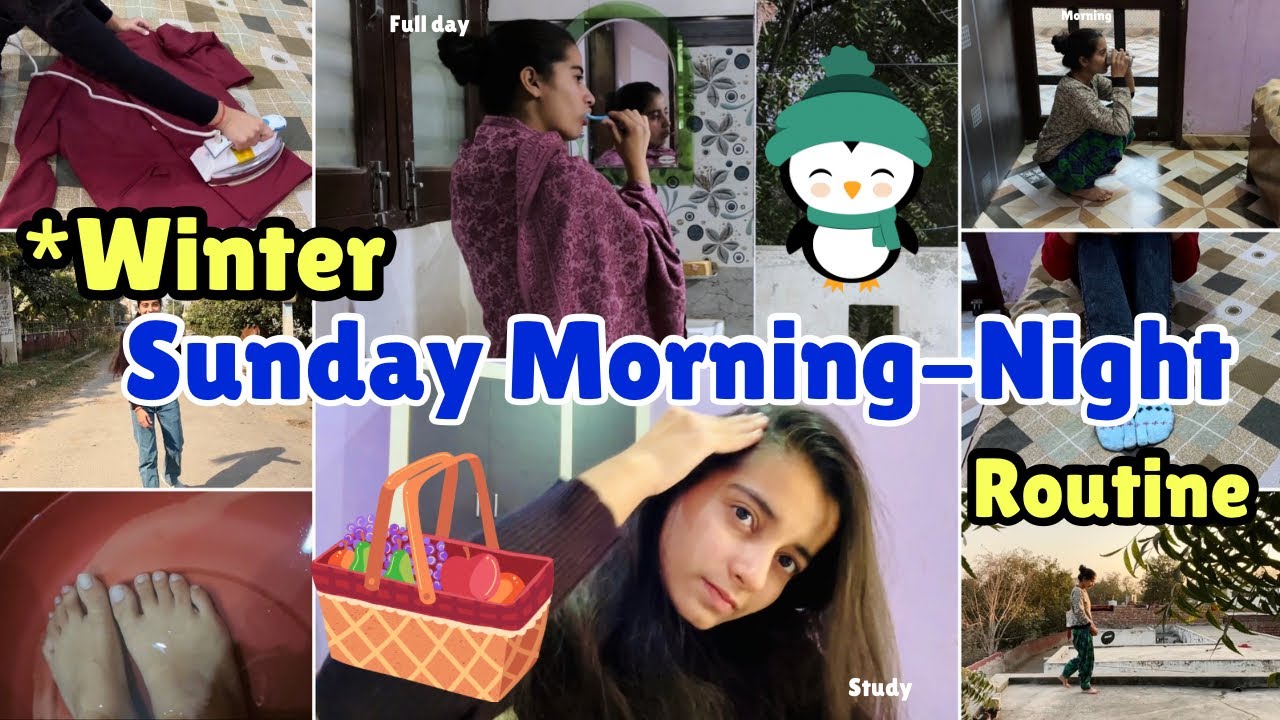Winter Sunday Morning-Night Routine #sunday #school #college - YouTube