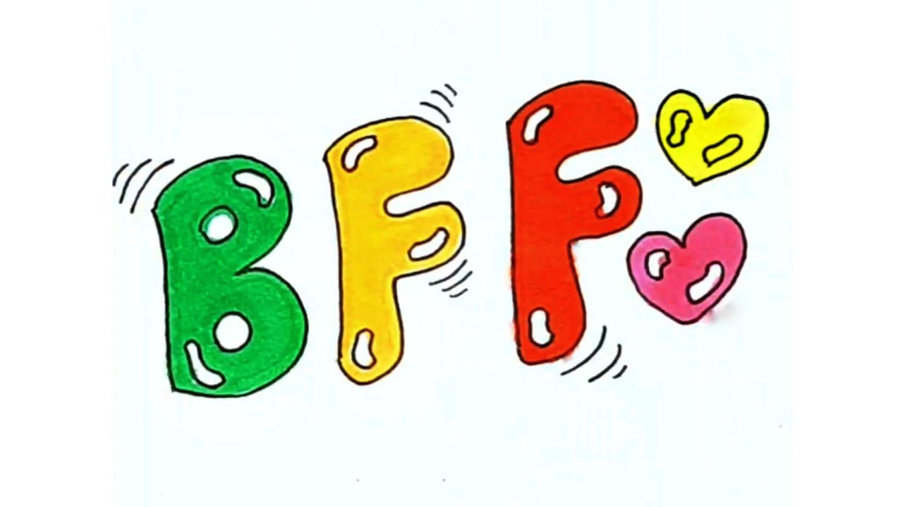 Let's write #bff in bubble letters ♥ #bff #drawwithdiva #dikshadas # ...